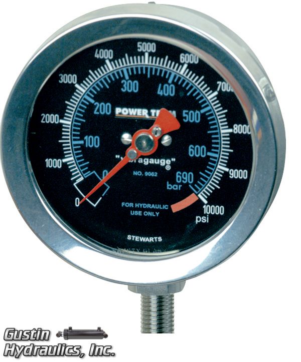 Power Team 9062 GAUGE, 10000 PSI, 4" DIA, CALIBRATABLE |Gustin Hydraulics