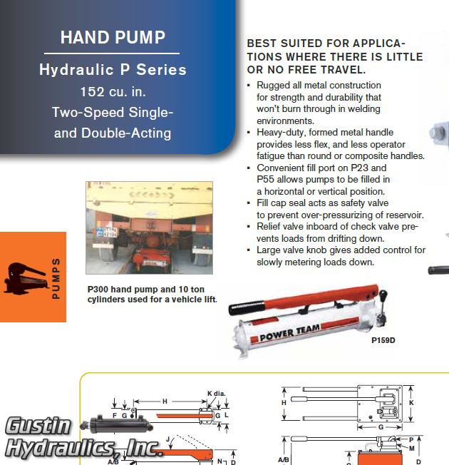 Powerteam P Series Pumps Two-Speed Single and Double-Acting PDF ...
