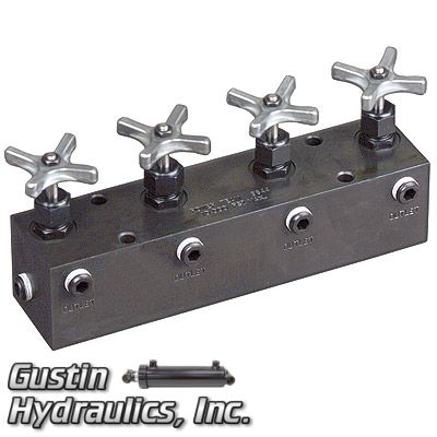 Power Team 9644 MANIFOLD, 4 NEEDLE VALVES, 3/8" NPTF |Gustin Hydraulics